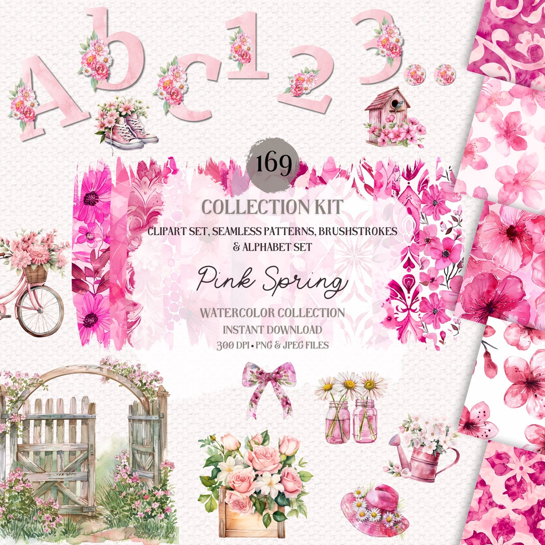Pink Spring Collection Bundle - High Quality Pngs, Spring Collection ...