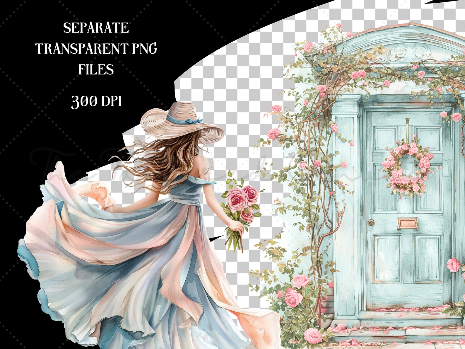 Shabby Chic Spring Clipart Png Bundle 50 High Quality Pngs, Spring ...