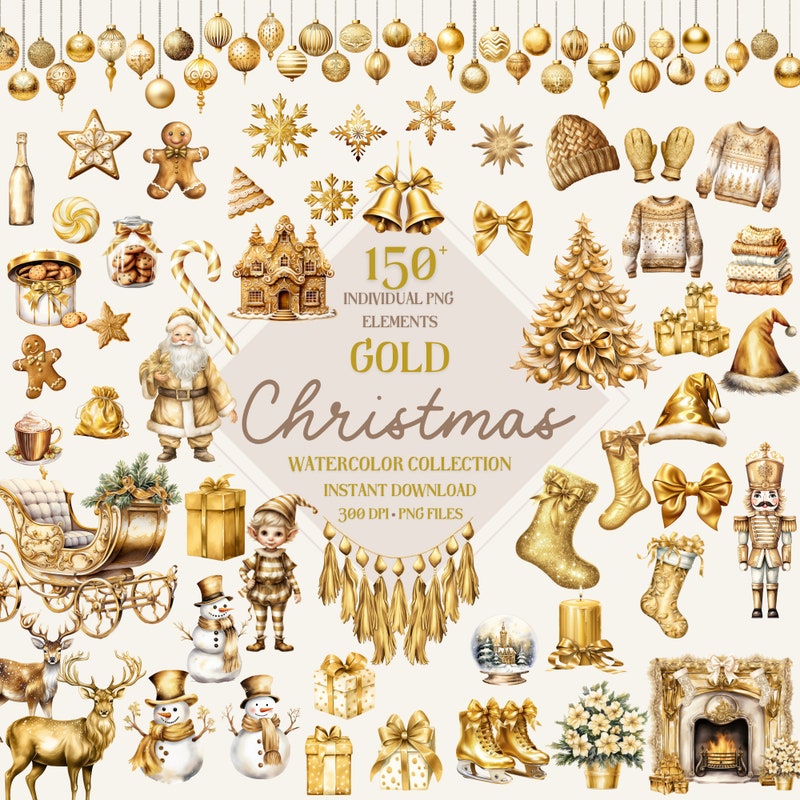 Gold Clipart - Etsy