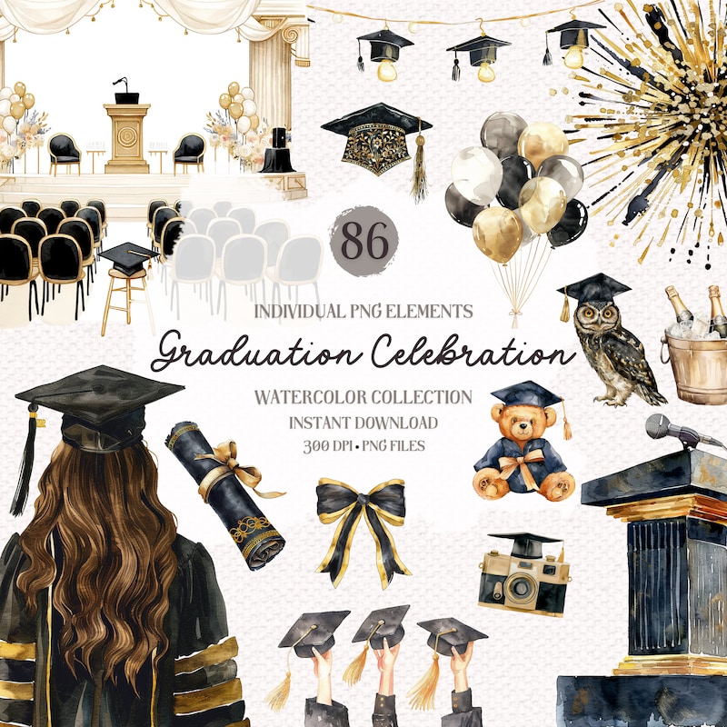 Graduation Clip Art - Etsy