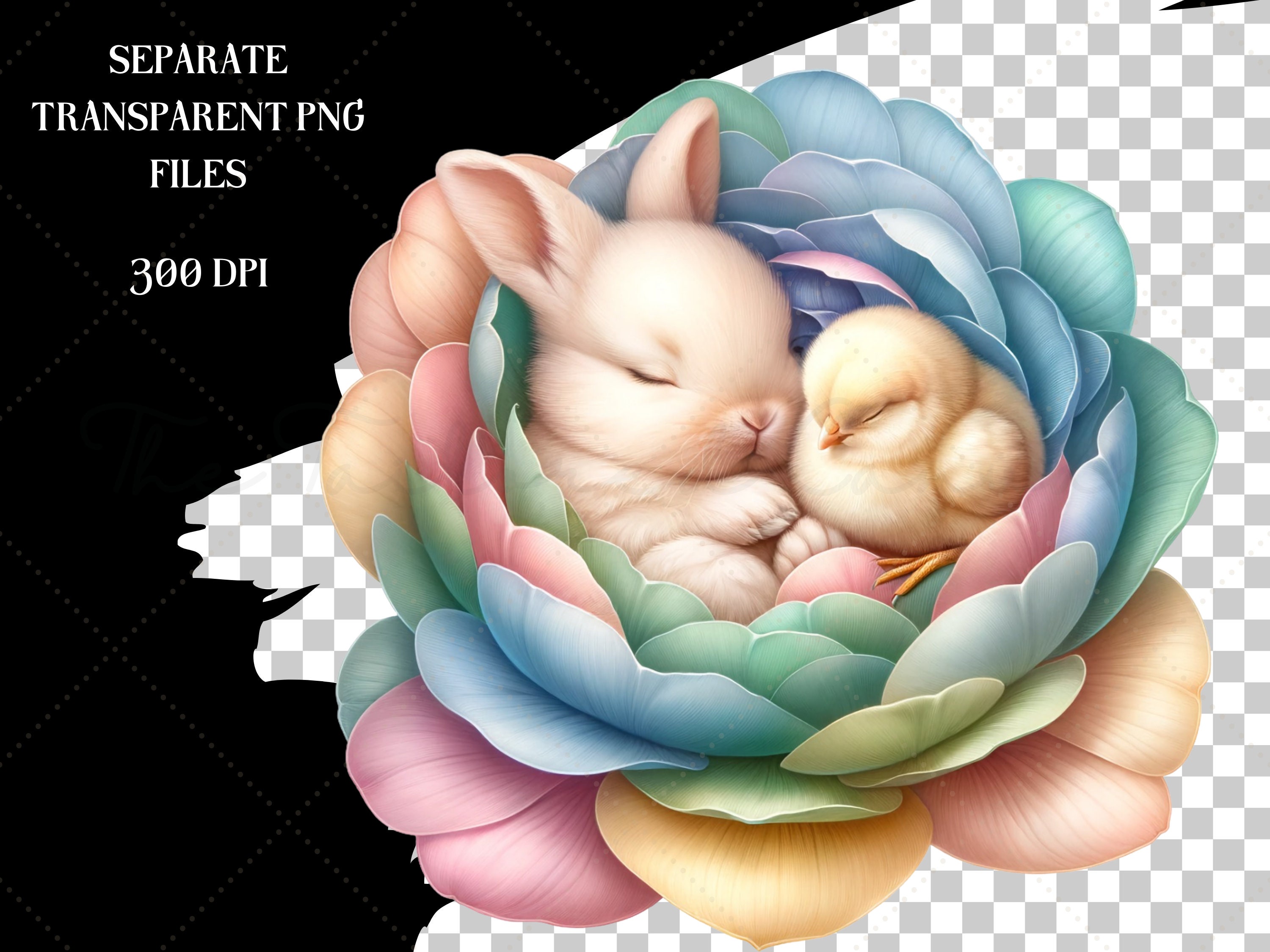 Sleepy Spring Babies Clipart Png Bundle 26 High Quality Pngs, Easter ...
