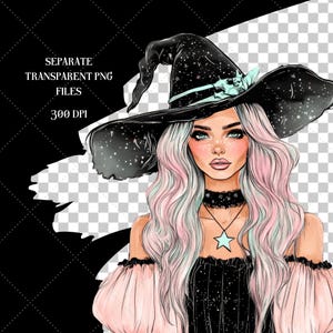 Pastel Halloween Clipart Bundle: Watercolor Spooky Doodles (PNG) - Etsy