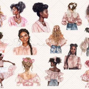 Watercolor Coquette Clipart Bundle - Pink Aesthetic Pngs for ...