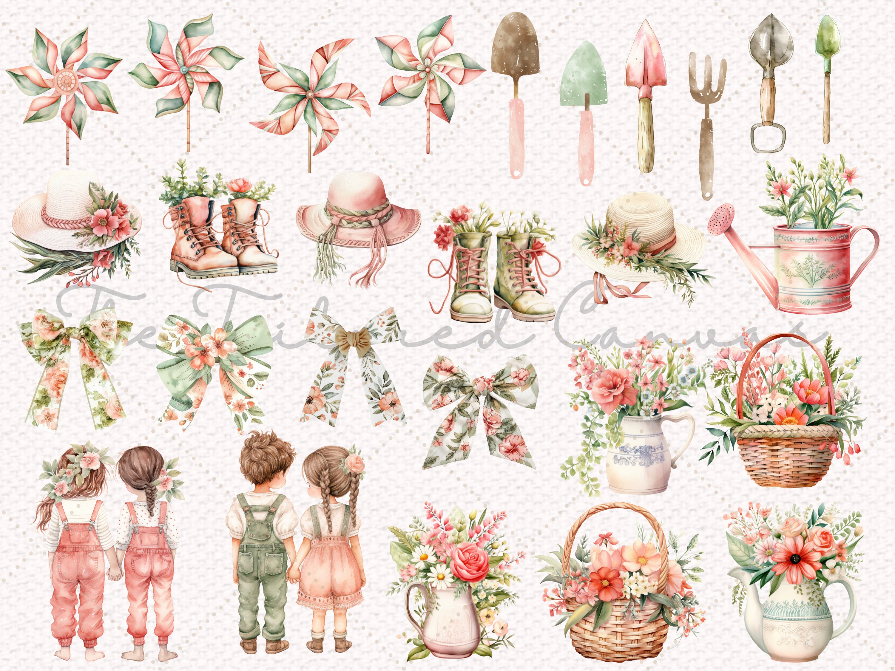 Spring Farm Clipart Png Bundle 64 High Quality Pngs, Spring Collection ...