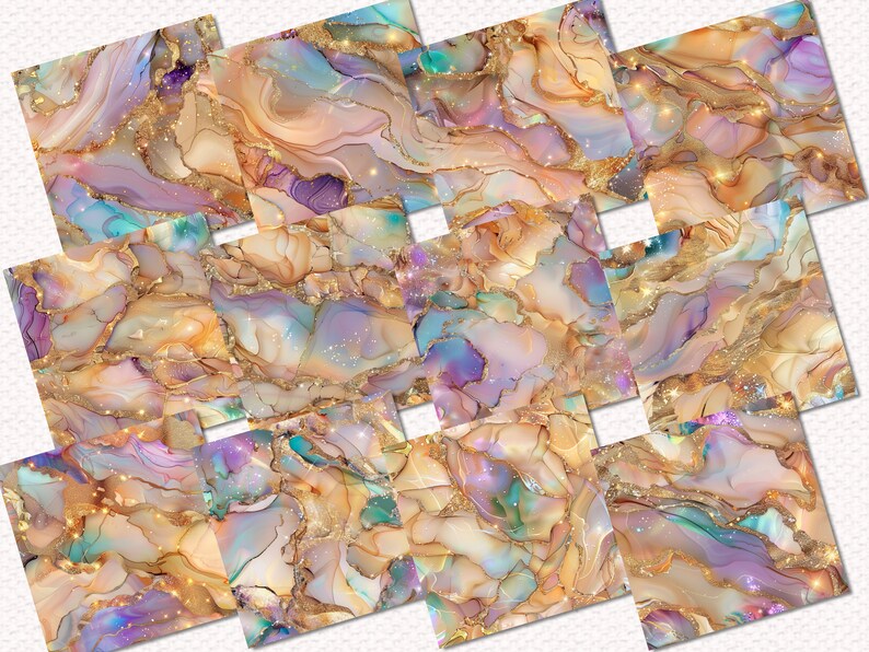 Beige and Gold Marble Seamless Digital Paper Textures - High Quality ...