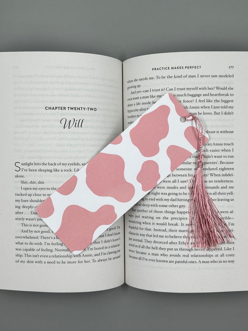 Bookmark, Cowprint Bookmark, Bookmark With Tassel - Etsy