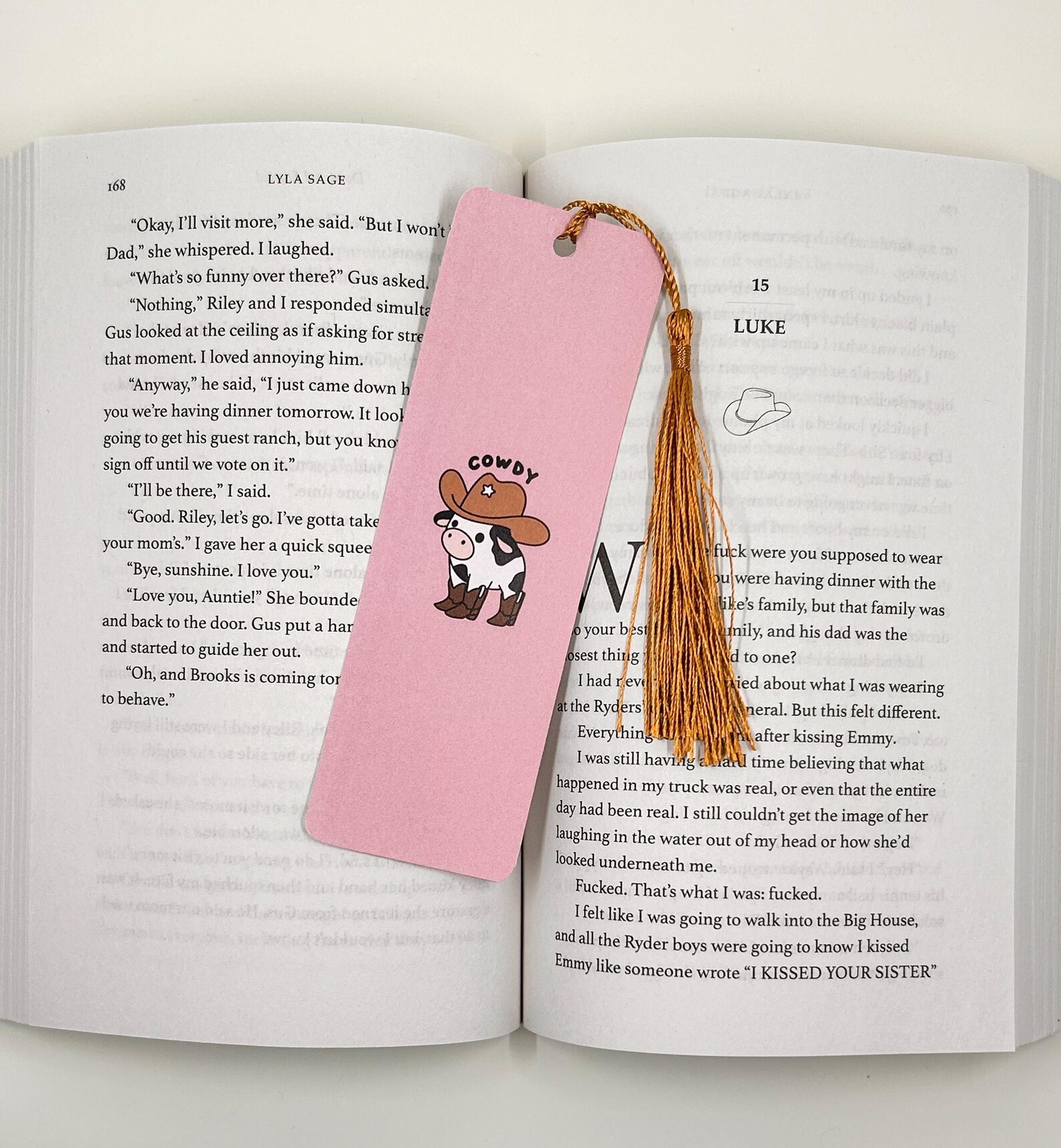 Cowdy Bookmark, Cow Bookmark, Cute Bookmark, Bookmark, Bookmark With ...