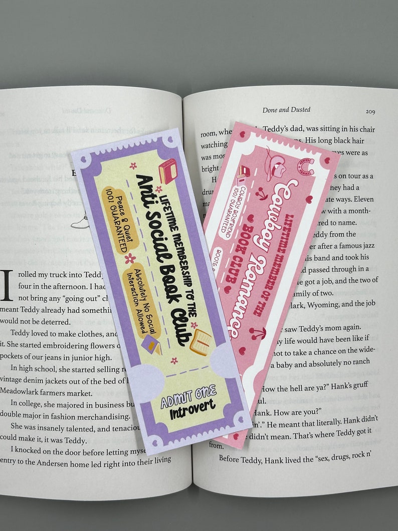 Bookmark, Ticket Bookmark, Pretty Bookmark - Etsy