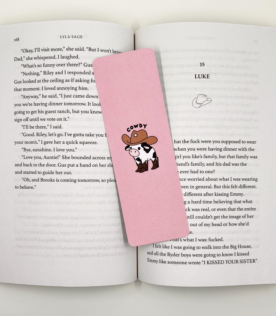 Cowdy Bookmark, Cow Bookmark, Cute Bookmark, Bookmark, Bookmark With ...