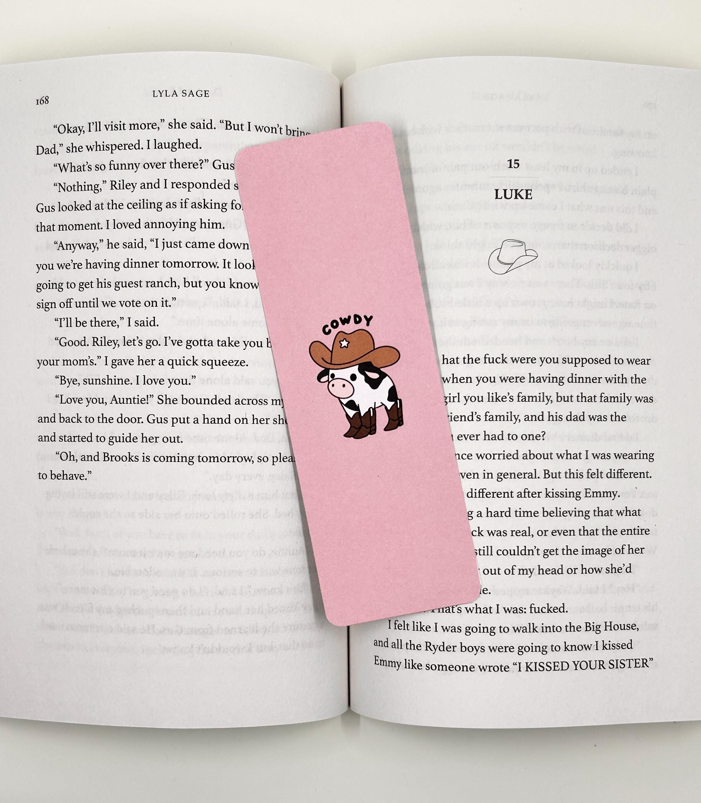 Cowdy Bookmark, Cow Bookmark, Cute Bookmark, Bookmark, Bookmark With ...