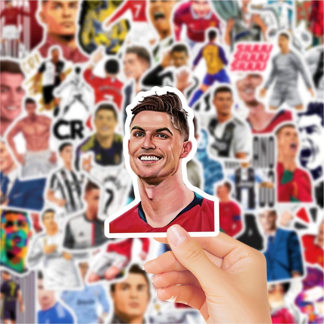 Cristiano Ronaldo Sticker Kit With 50 Stickers CR7 Sticker Football - Etsy