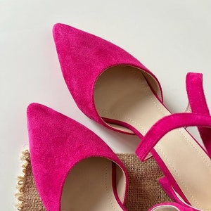 Fuchsia Block Heel, Fuchsia Wedding Shoes, Fuchsia Heel, Fuchsia Block ...