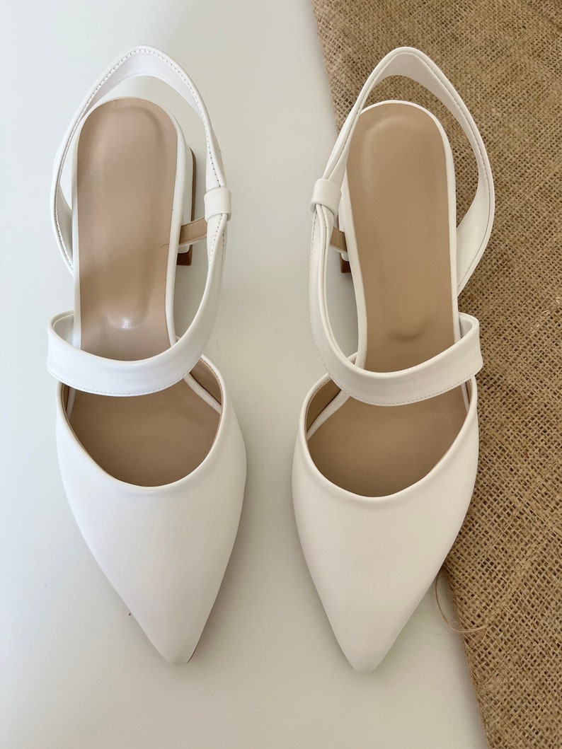 White Wedding Shoes White Block Heels White Block Heels - Etsy