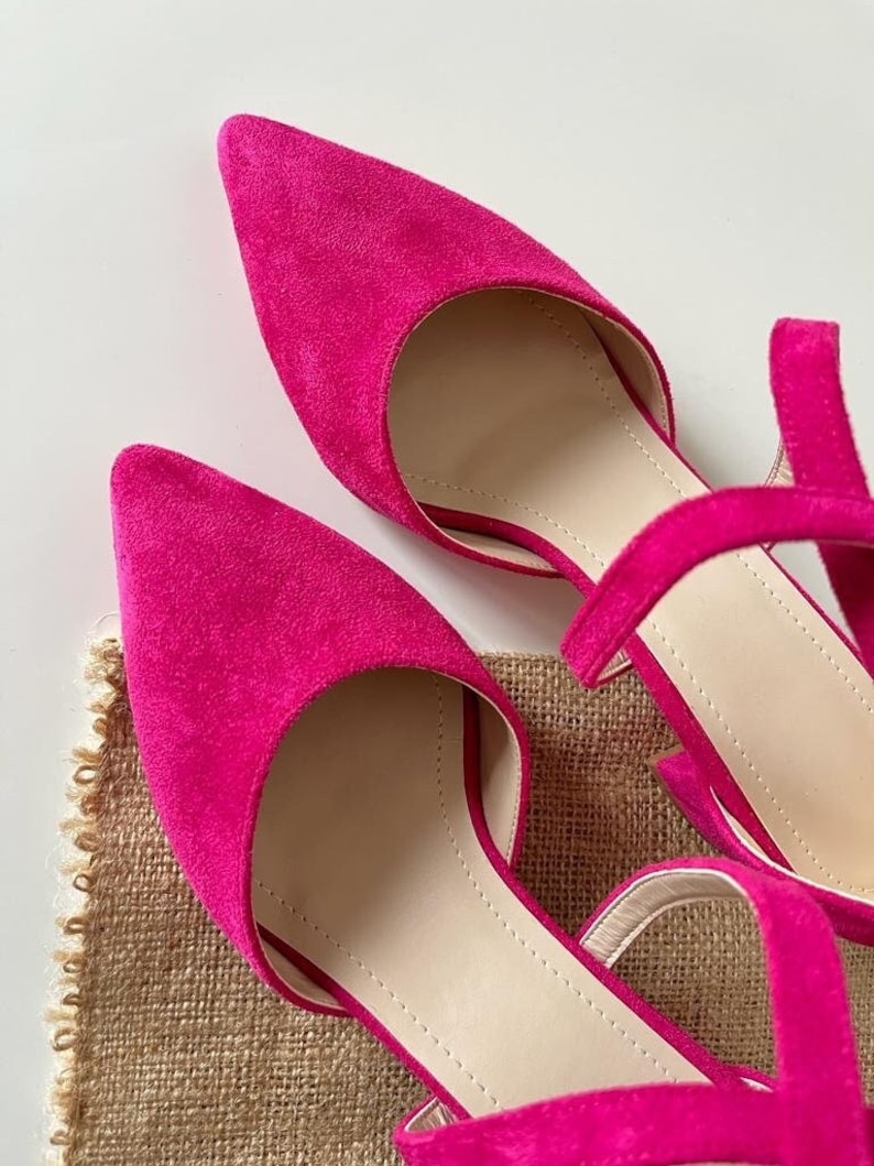 Fuchsia Block Heel Fuchsia Wedding Shoes Fuchsia Heel - Etsy
