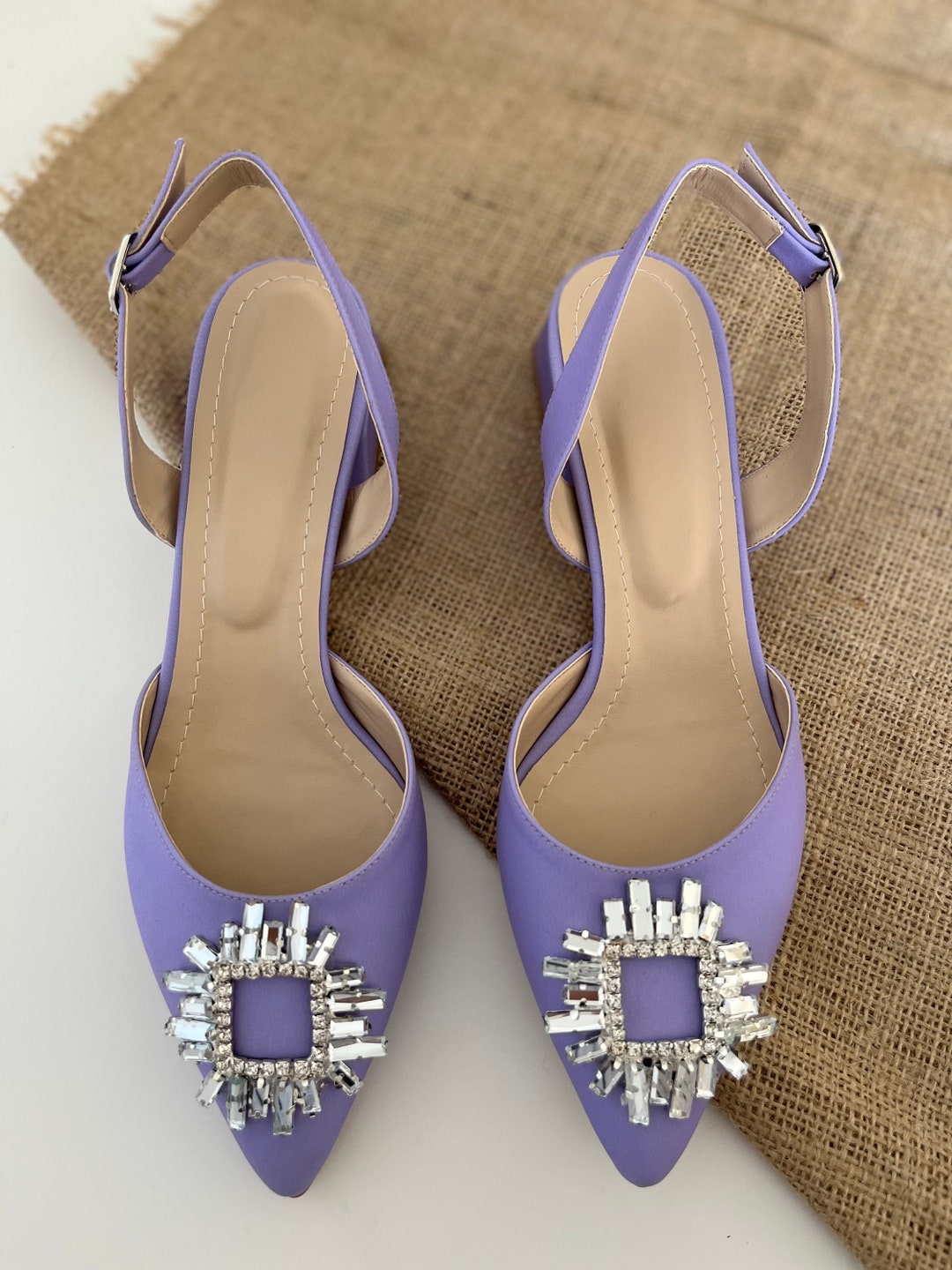 Lilac Shoes, Lilac Wedding Shoes, Lilac Block Heel, Woman Shoes, Women ...