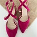 Fuchsia Block Heel, Fuchsia Wedding Shoes, Fuchsia Heel, Fuchsia Block ...