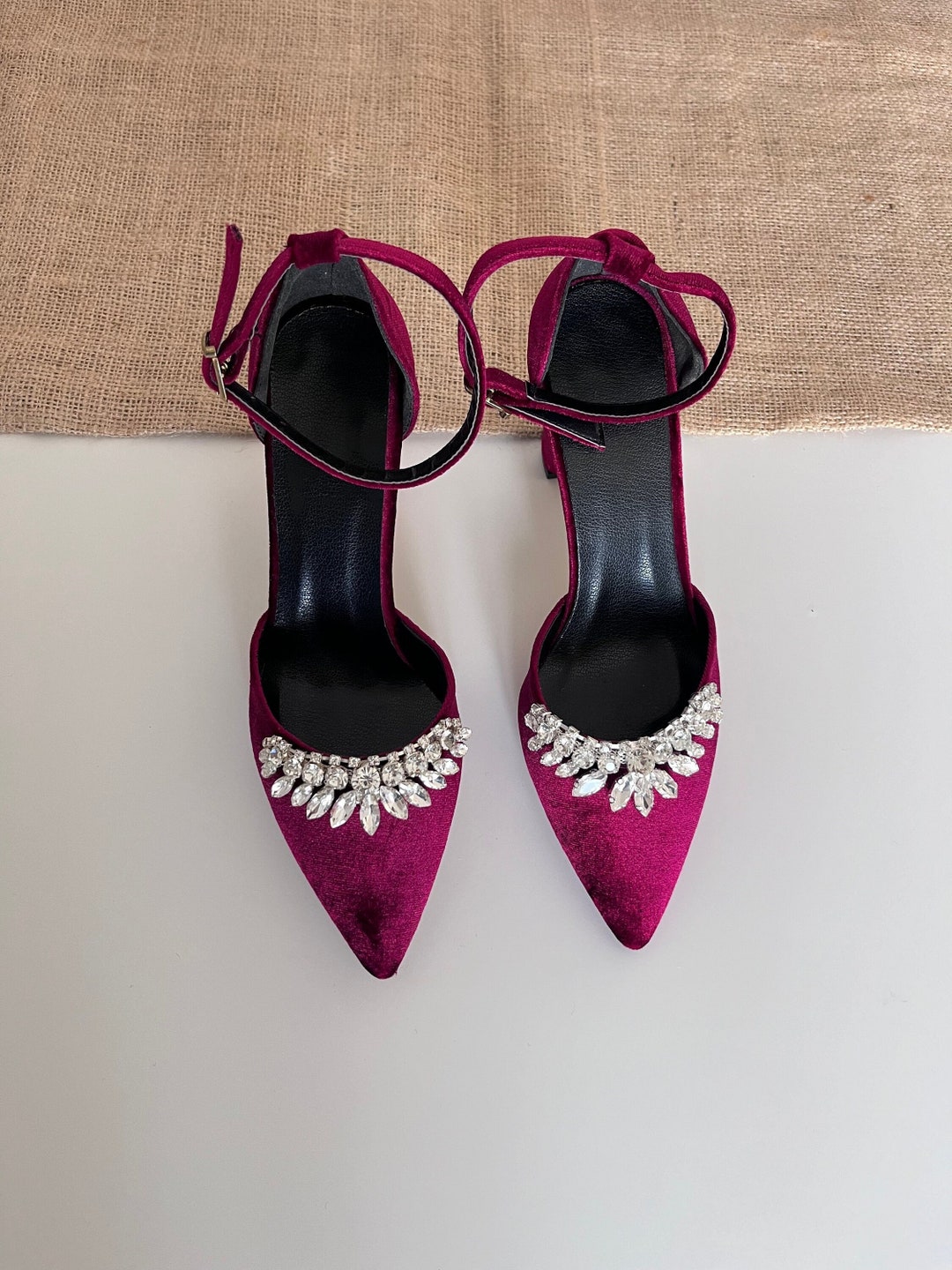 Burgundy Wedding Shoes, Wedding Shoes for Bride,bride Shoes, Dark Red ...