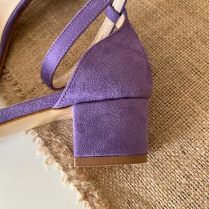 Lilac Wedding Shoes, Lilac Block Heel, Lilac Wedding Heel , Woman Shoes , Lilac Bride Sandals ...