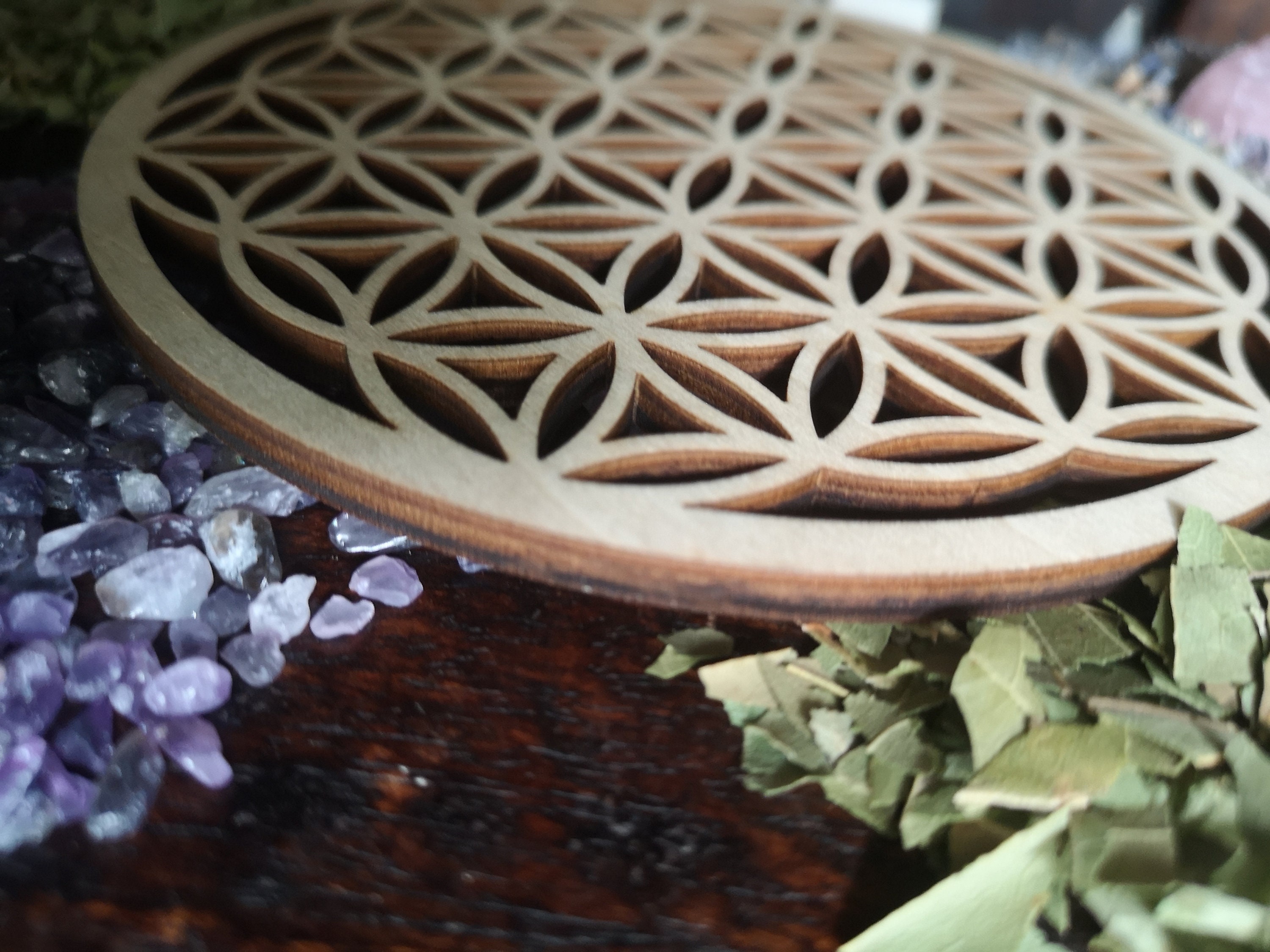 Wooden Flower of Life (sacred Geometry, Witchcraft, Divinatory Arts ...