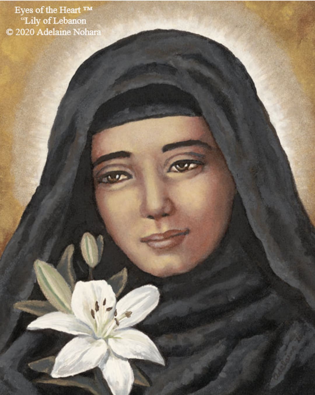 St. Rafqa Patron Saint Portrait/painting. Beautiful Maronite Catholic ...