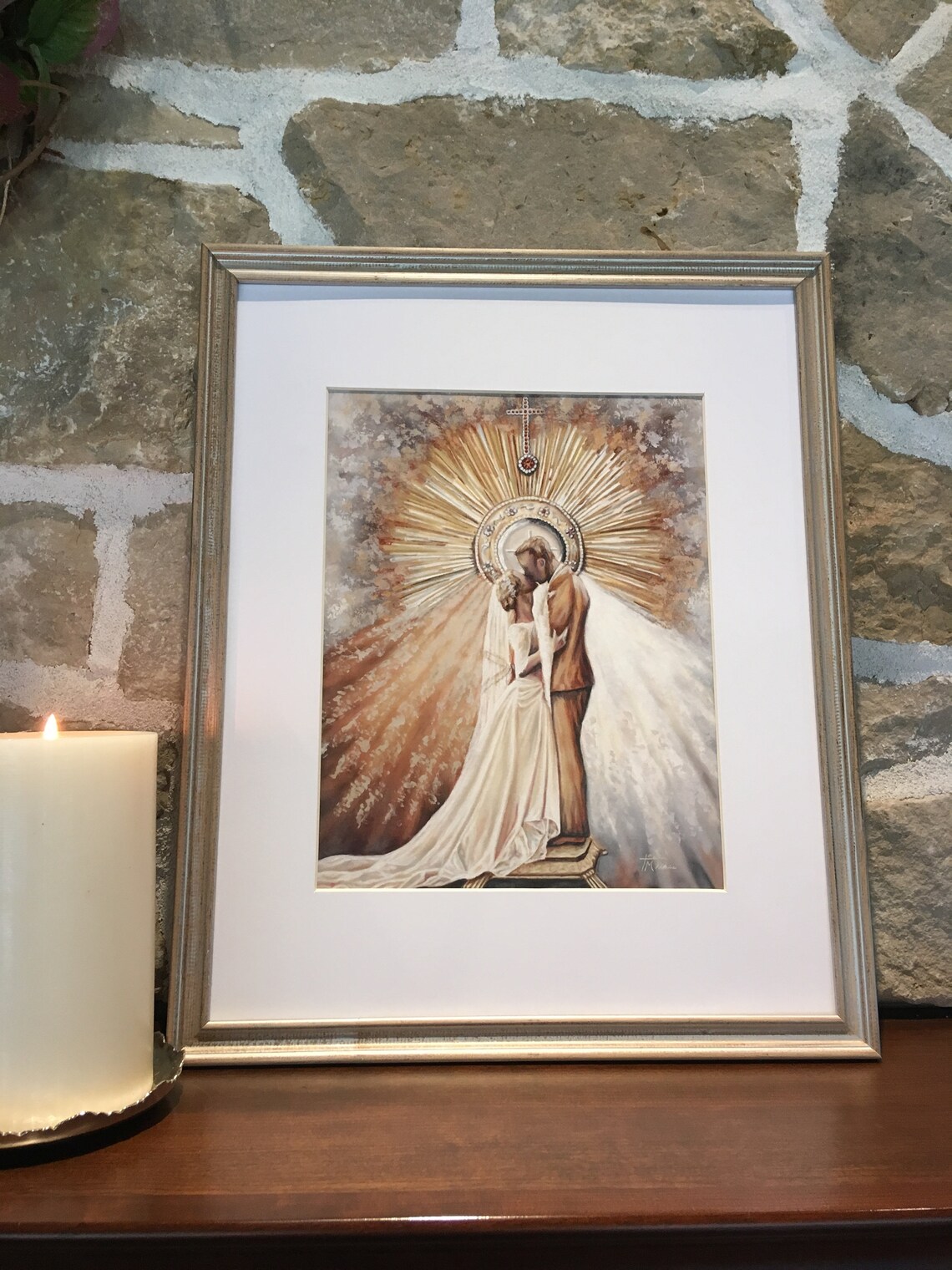 Beautiful Catholic Wedding Giclee Fine Art Print. Bride & - Etsy