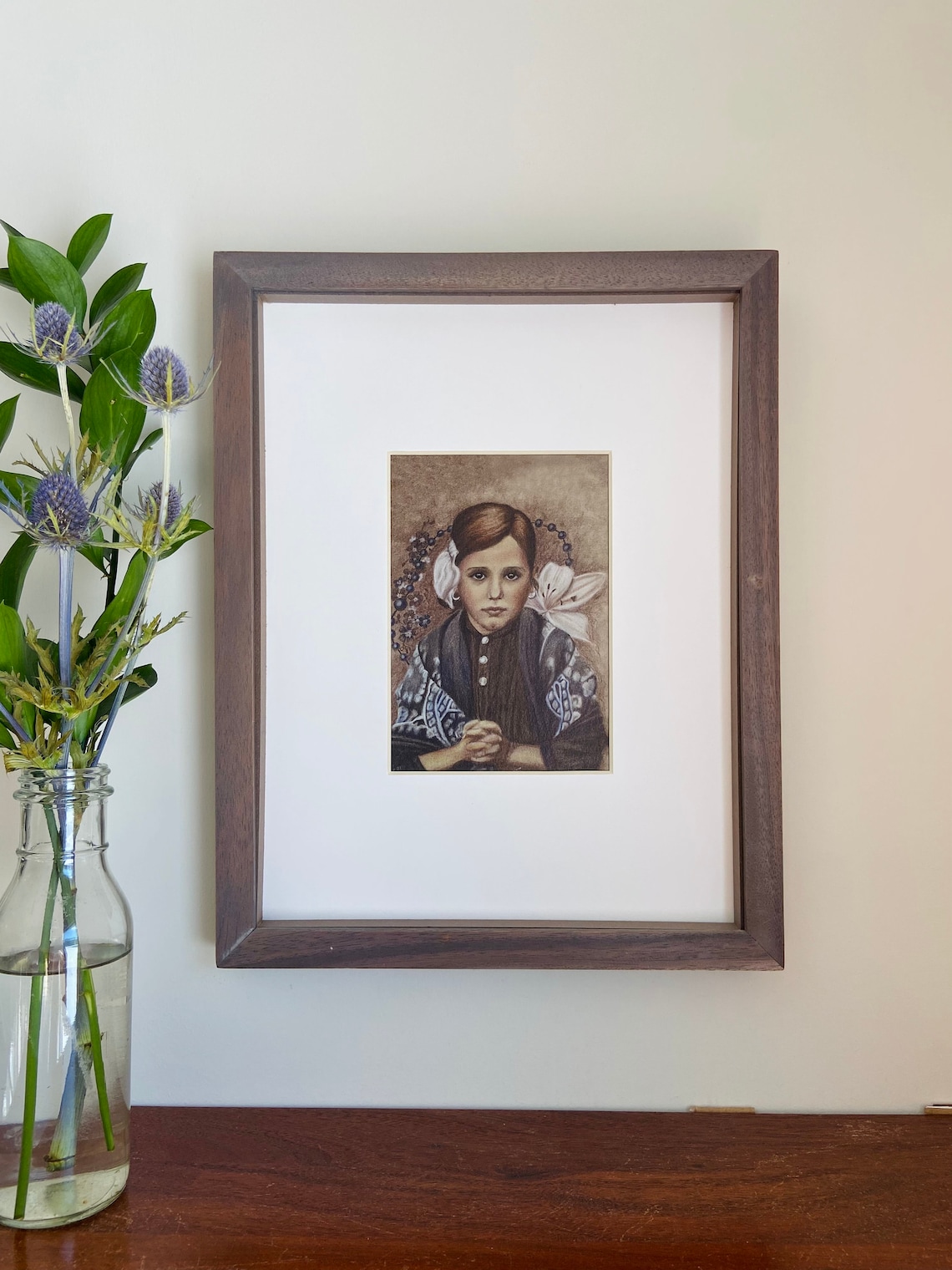 St. Jacinta Marto Patron Saint Portrait. Our Lady of Fatima Visionary ...