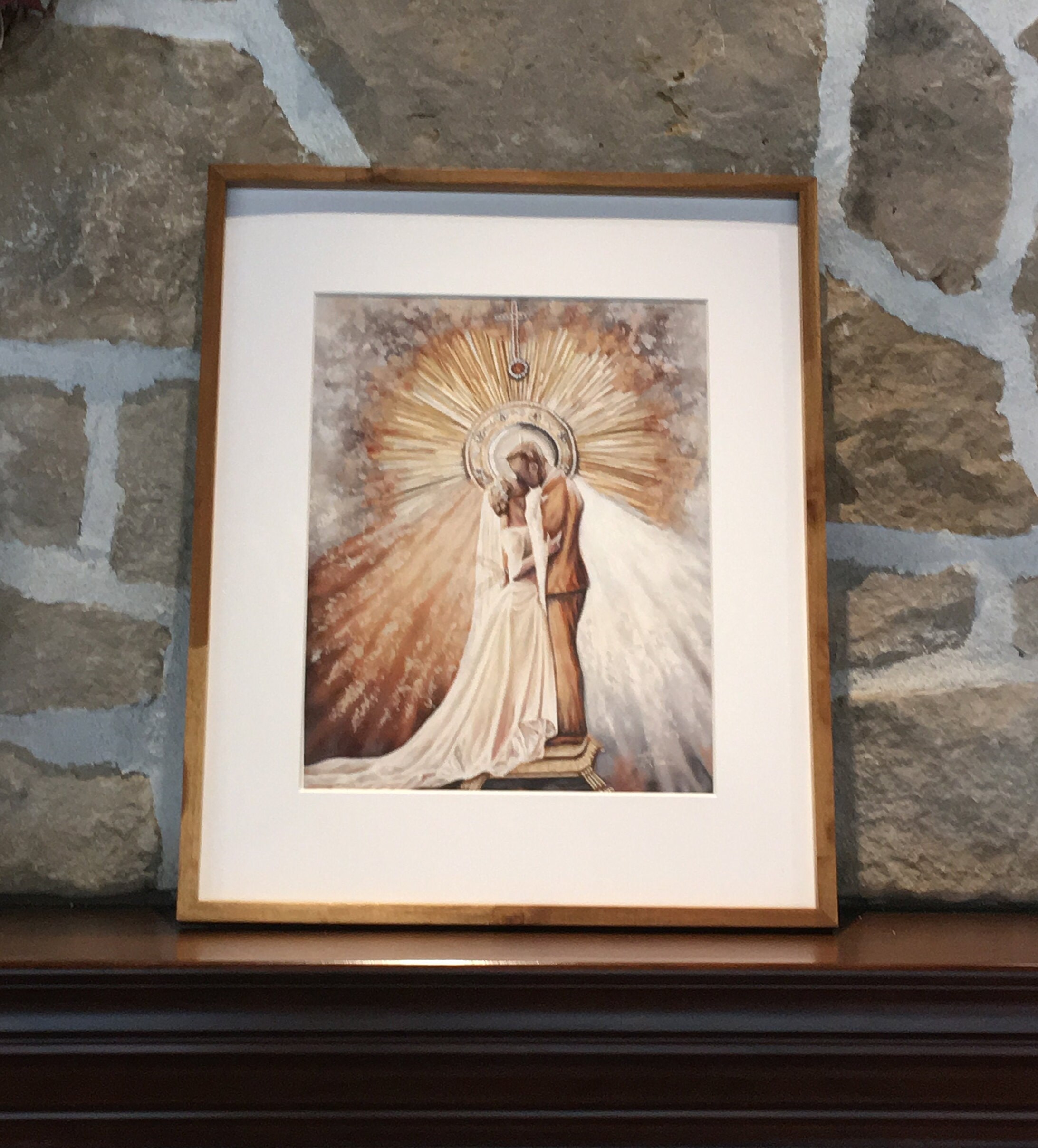 Beautiful Catholic Wedding Giclee Fine Art Print. Bride & - Etsy
