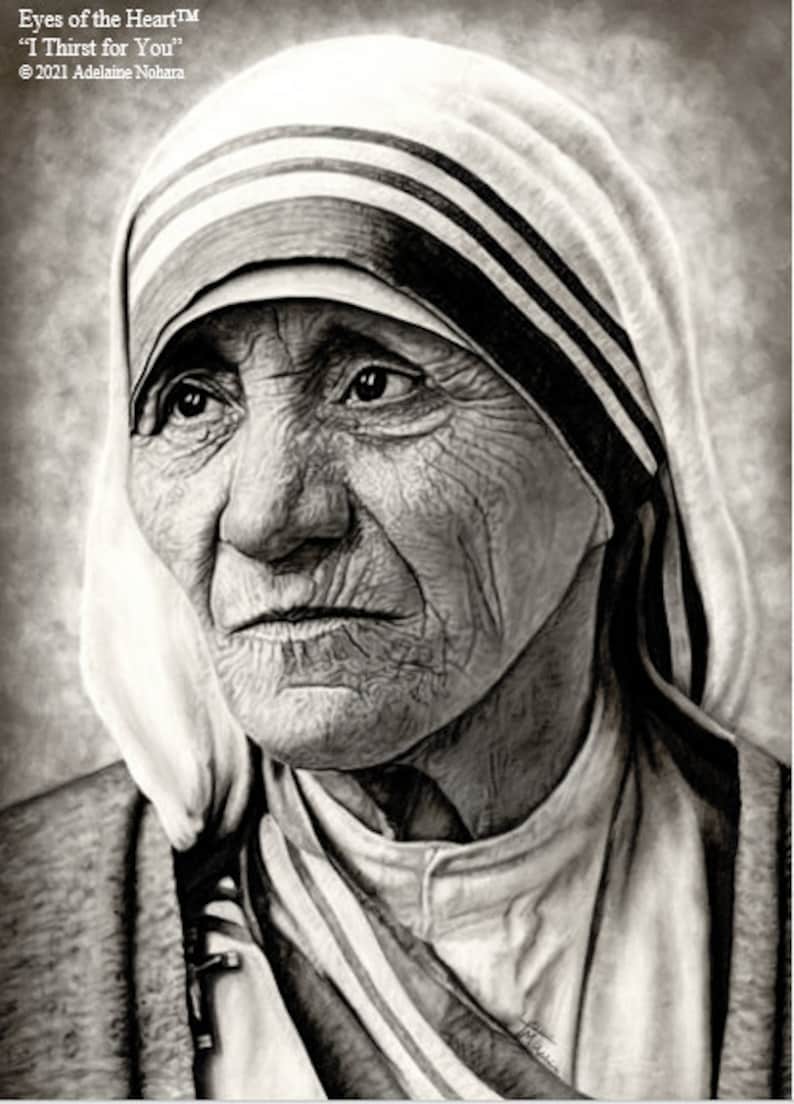 Patron Saint Portrait of Mother Teresa of Calcutta. Catholic - Etsy