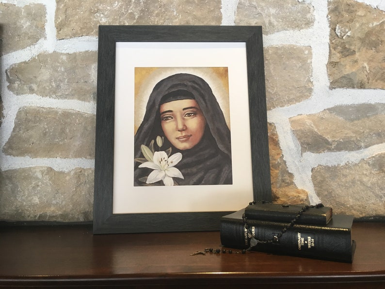 St. Rafqa Patron Saint Portrait/painting. Beautiful Maronite Catholic ...