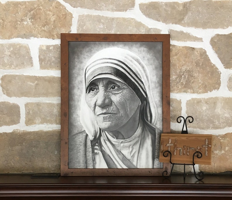 Patron Saint Portrait of Mother Teresa of Calcutta. Catholic - Etsy
