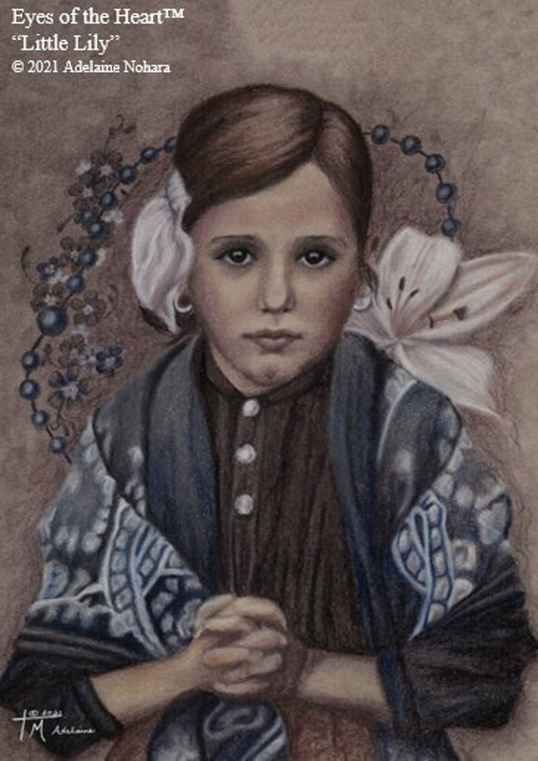 St. Jacinta Marto Patron Saint Portrait. Our Lady of Fatima Visionary ...