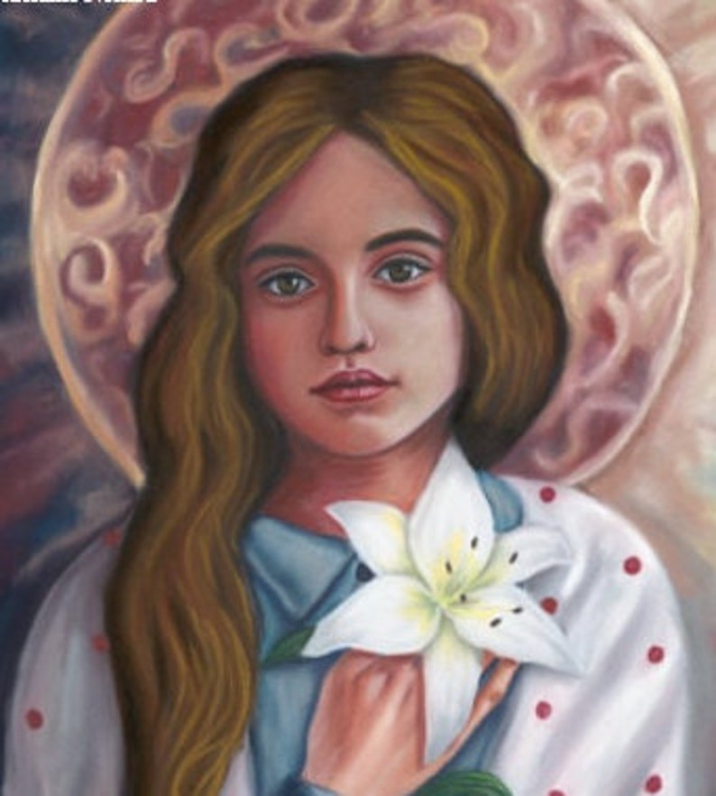 St. Maria Goretti Patron Saint Portrait. Catholic Wall Art & | Etsy