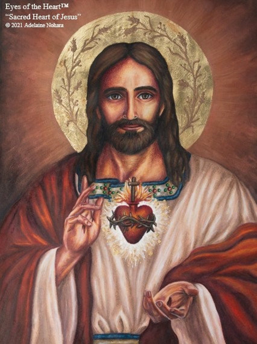 Sacred Heart of Jesus Enthronement Picture. Catholic Housewarming Gift ...