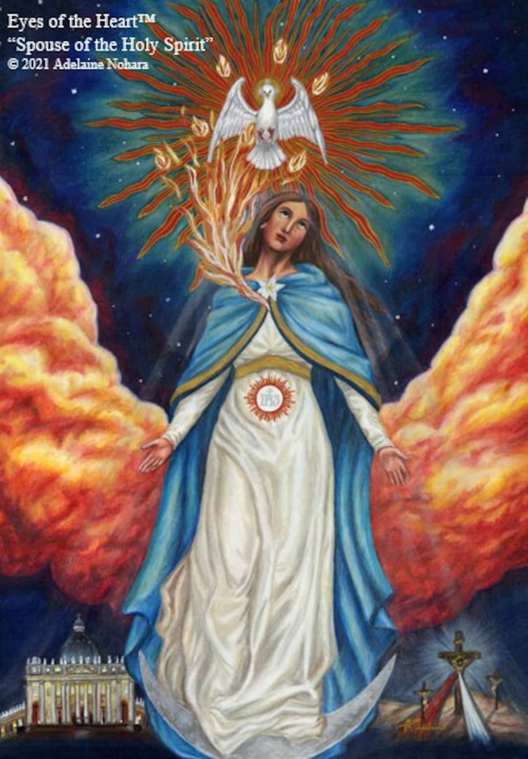 Devotional Image of Our Lady. Beautiful Marian Catholic Wall Art & Home ...