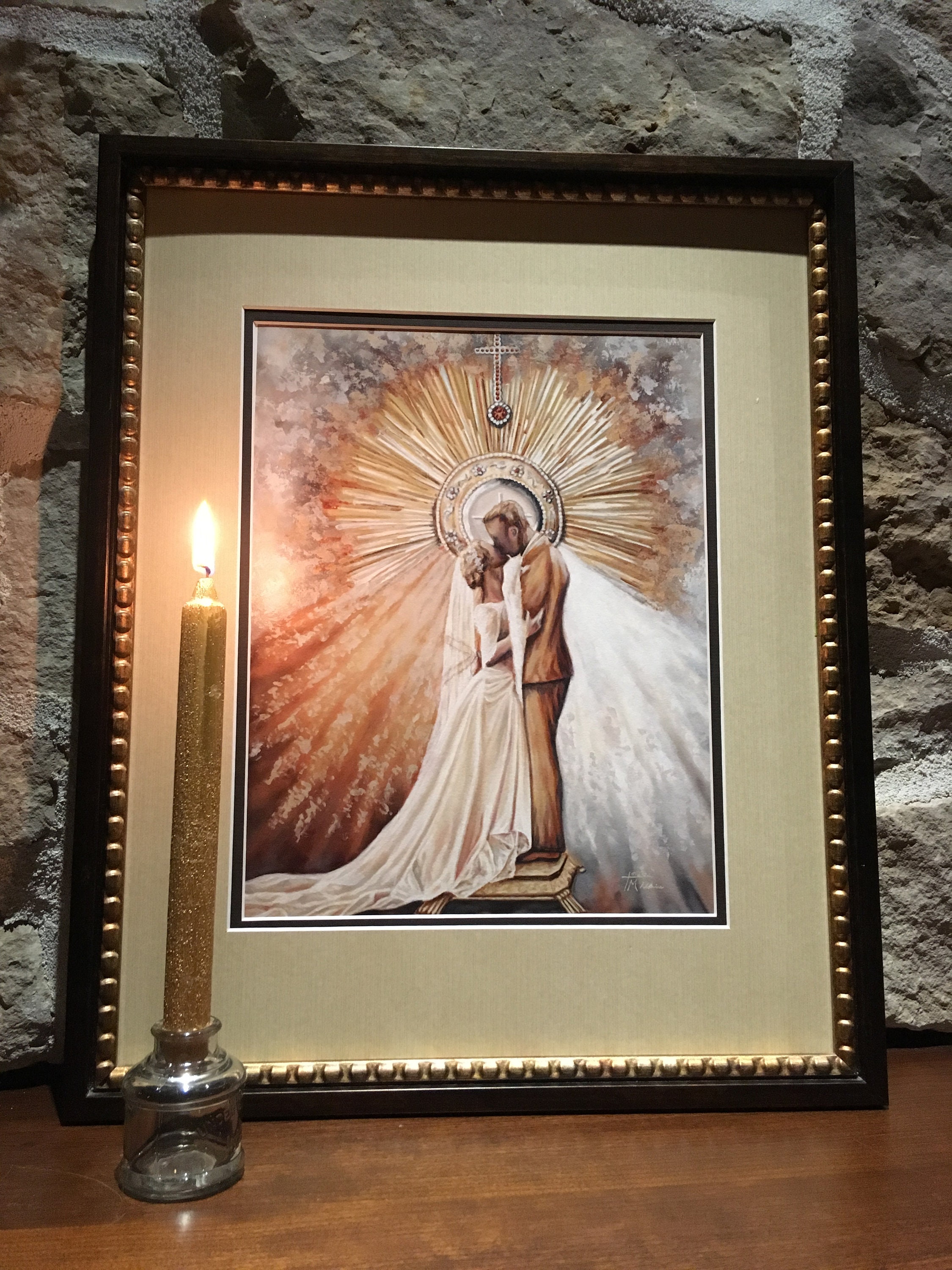 Beautiful Catholic Wedding Giclee Fine Art Print. Bride & - Etsy