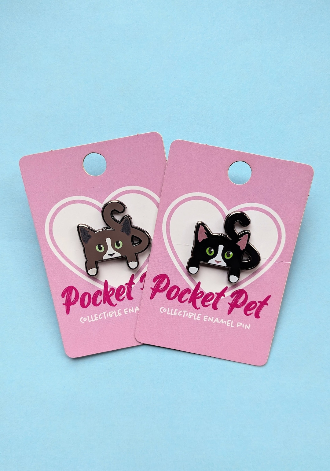 Pocket Pet Enamel Cat Pin - Etsy