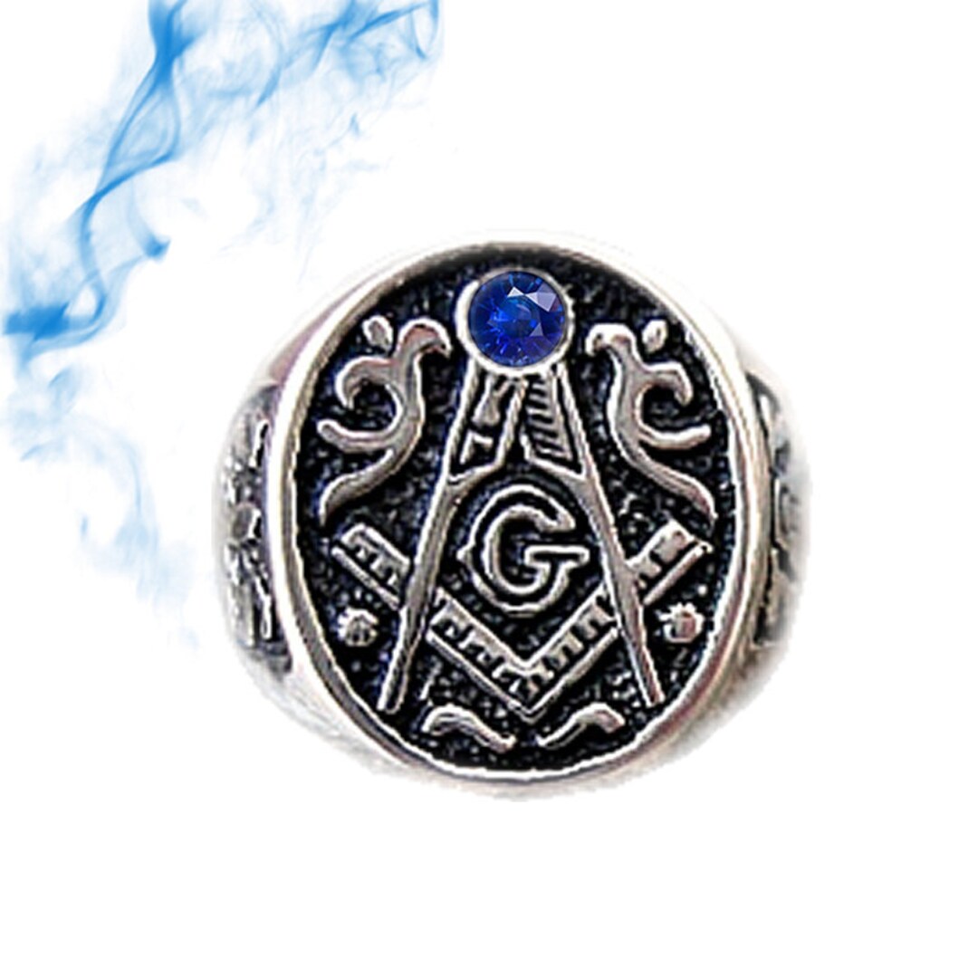 Solid Sterling Silver Masonic Master Mason Men's Ring, Blue Lodge ...