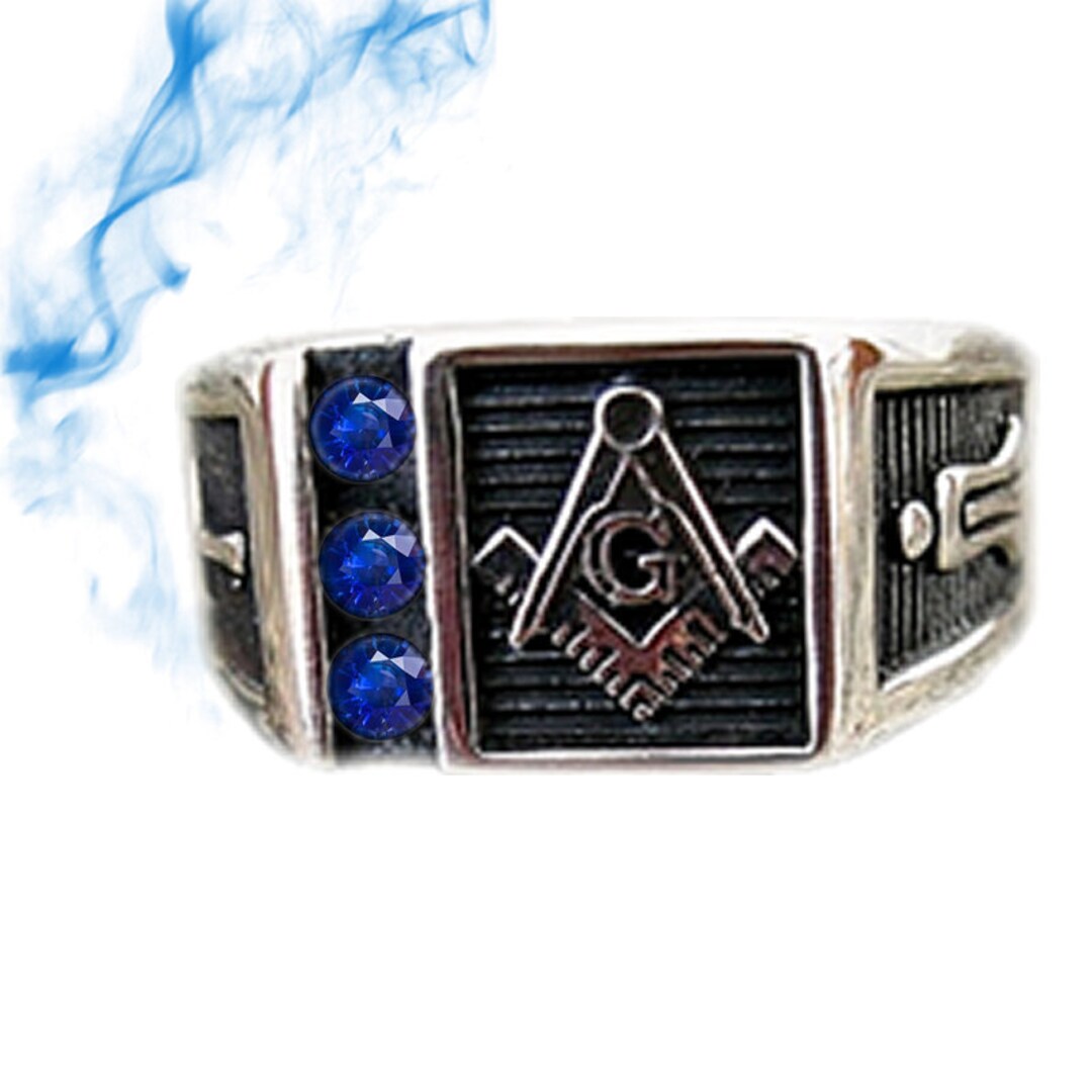 Solid Sterling Silver Masonic Master Mason Men's Ring, Blue Lodge ...