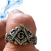 Solid Sterling Silver Masonic York Rite Knights of Templar Men's Ring ...