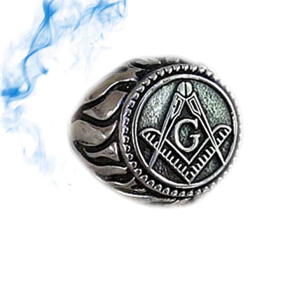 Solid Sterling Silver Masonic Men's Ring, Blue Lodge, Scottish Rite ...