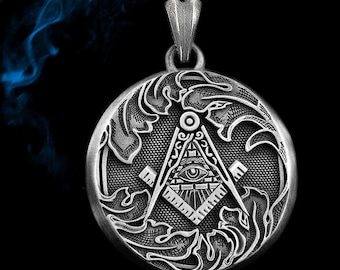 Solid Sterling Silver Masonic Men's Blue Lodge Freemasonry Ring ...