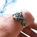 Solid Sterling Silver Masonic York Rite Knights of Templar Men's Ring ...