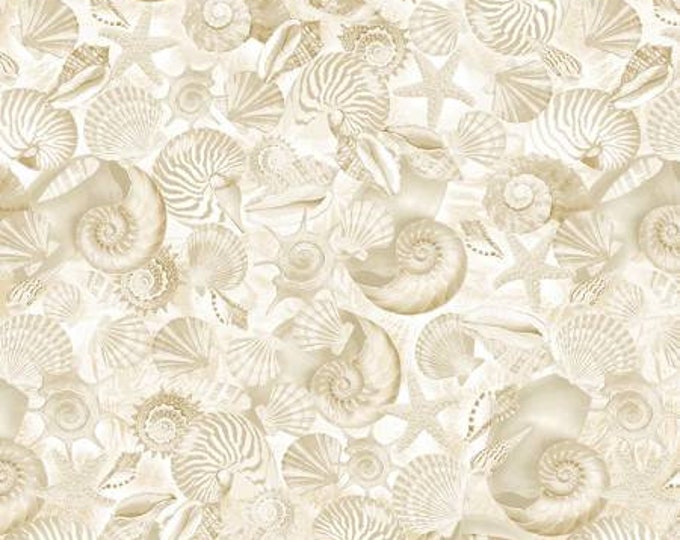 108 Inch Wide Oceana Shells in Cream From Benartex Kanvas Collection - Etsy