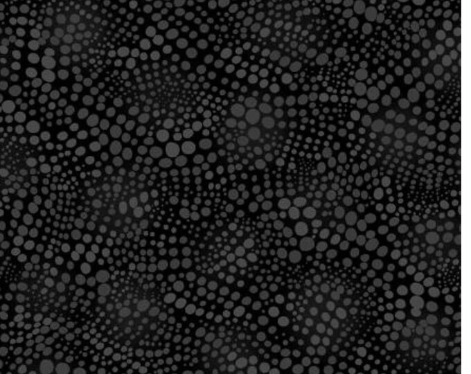 118 Inch Wide Back - 3 3/4 Yard Cut - Charcoal Black Dot to Dot - From ...