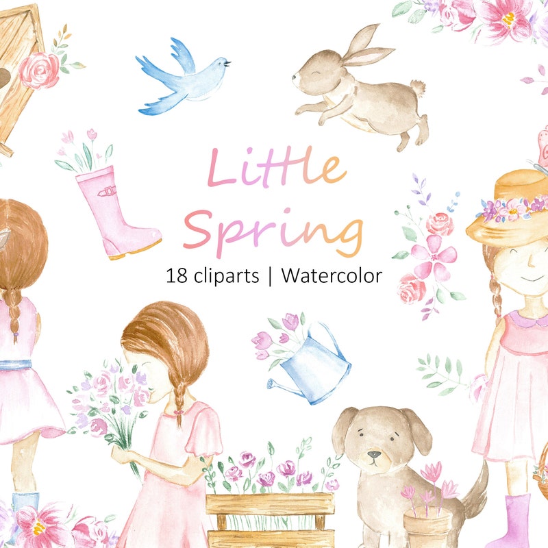 Girl Watercolor - Etsy