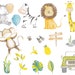 Safari Watercolor Clipart, Jungle Animals Watercolor Clipart, Safari ...