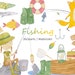 Fishing Watercolor Clipart, Watercolor Fishing Set, Gone Fishing, PNG ...