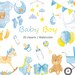 Baby Boy Watercolor Clipart Watercolor Boys Baby Shower - Etsy