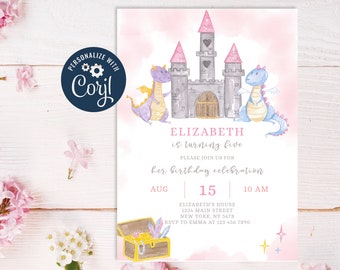Castle Invitation Kingdom Invitation Mickey Mouse Invitation - Etsy