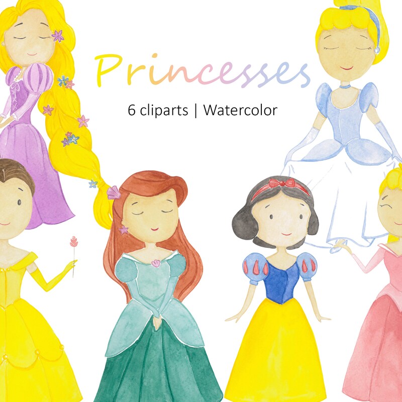 Princess Watercolor - Etsy